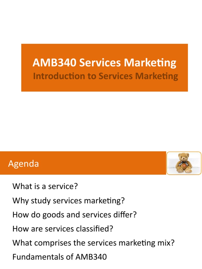 AMB340 Services Marketing - Lecture 1 - Introduction To Services ...