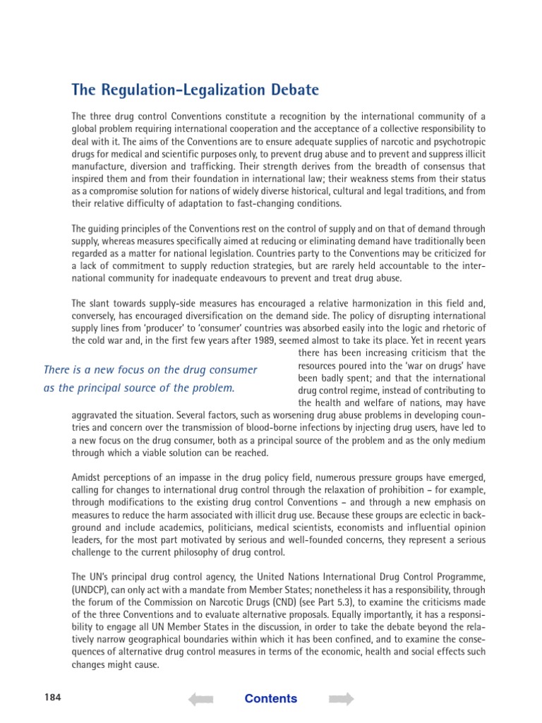 The Regulation-Legalization Debate: There Is A New Focus On The Drug ...