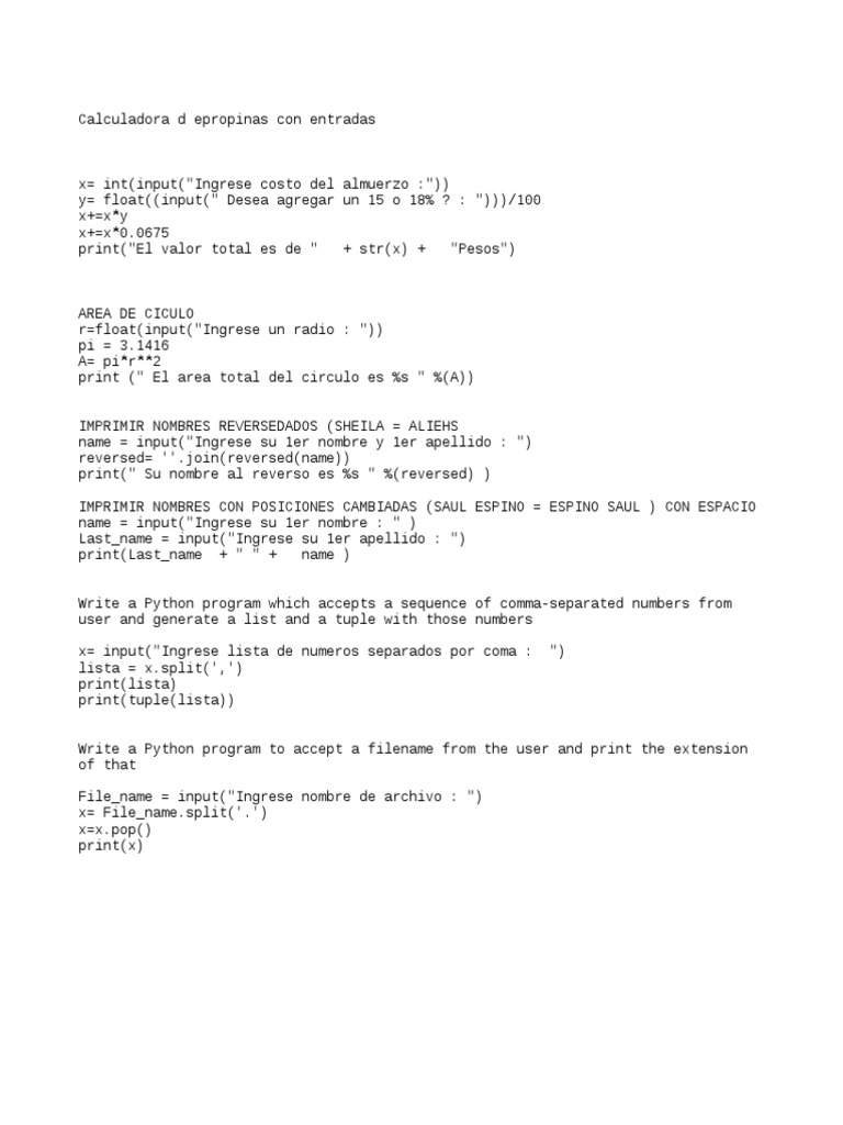 Codigos Python | PDF