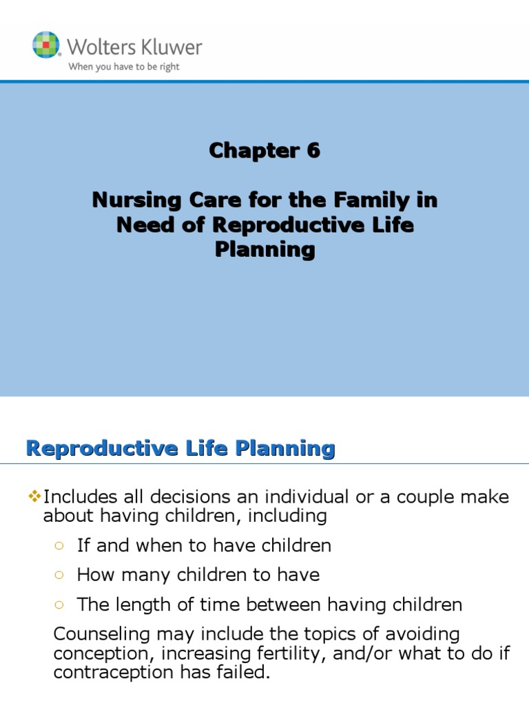 Nursing Care For The Family in Need of Reproductive Life Planning ...