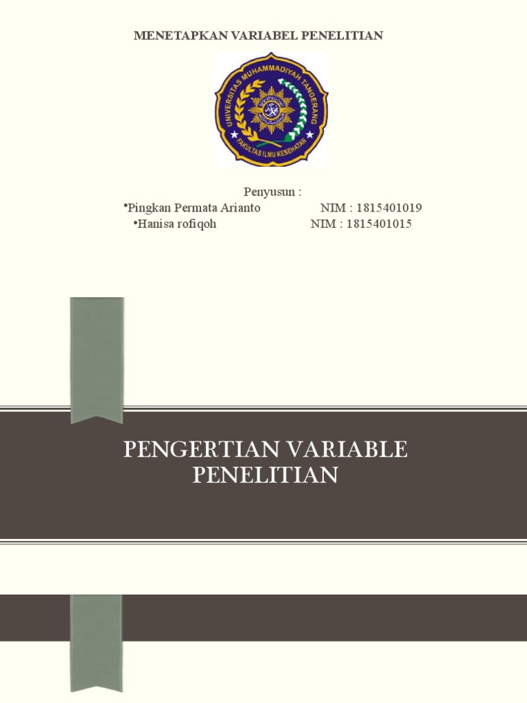 Jenis-Jenis Variabel Penelitian Kesehatan | PDF
