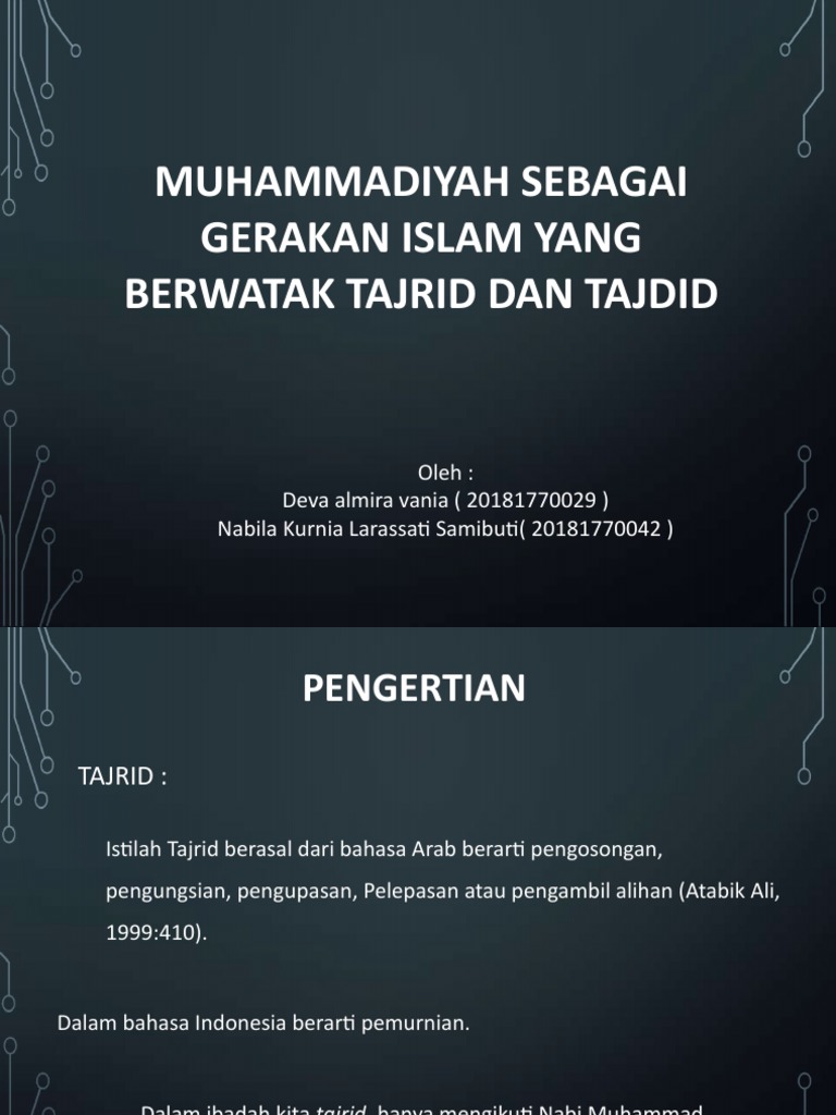 Tajrid dan Tajdid dalam Muhammadiyah | PDF