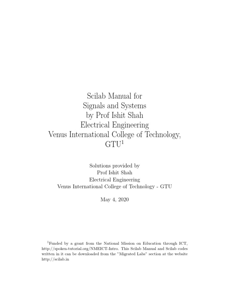 Signals and Systems - Prof - Ishit Shah | PDF | Frequency Modulation ...