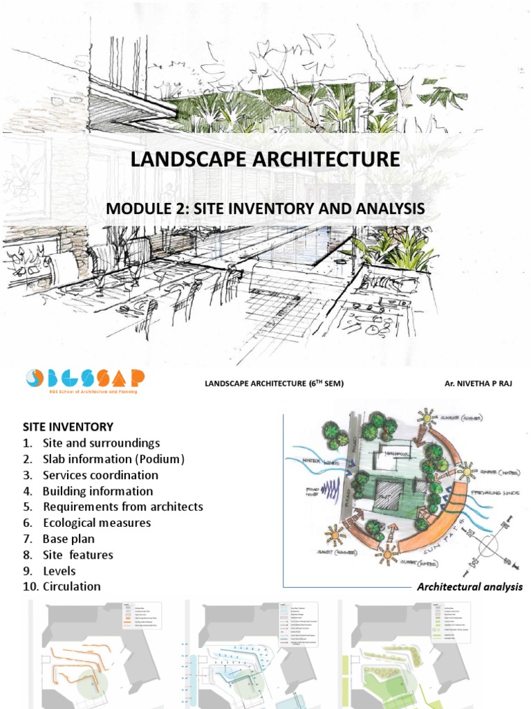 Site Inventory and Analysis in Landscape Architecture | PDF | Basement ...
