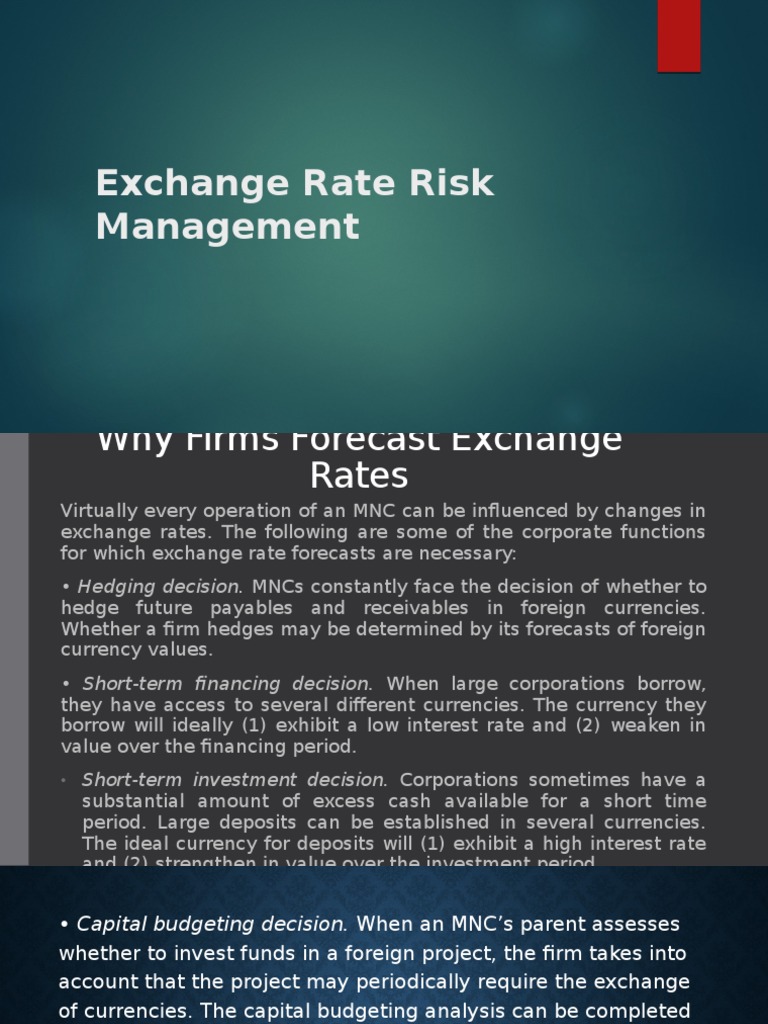 Exchange Rate Forecasting Techniques | PDF | Exchange Rate | Spot Contract