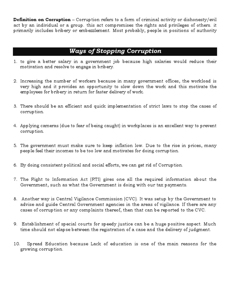 Corruption PDF | PDF