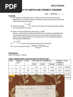 Phy 210 Experiment 1 Moment of Inertia and Angular Momentum | PDF ...
