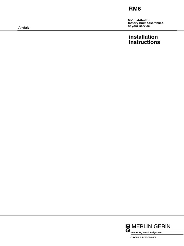 RM6 Install EN | PDF | Electrical Substation | Switch