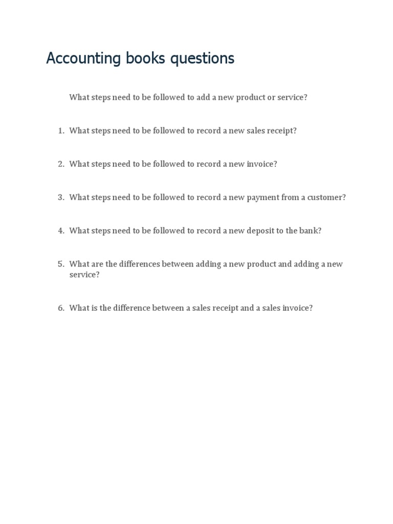 Accounting Books Questions | PDF | Career & Growth | Business