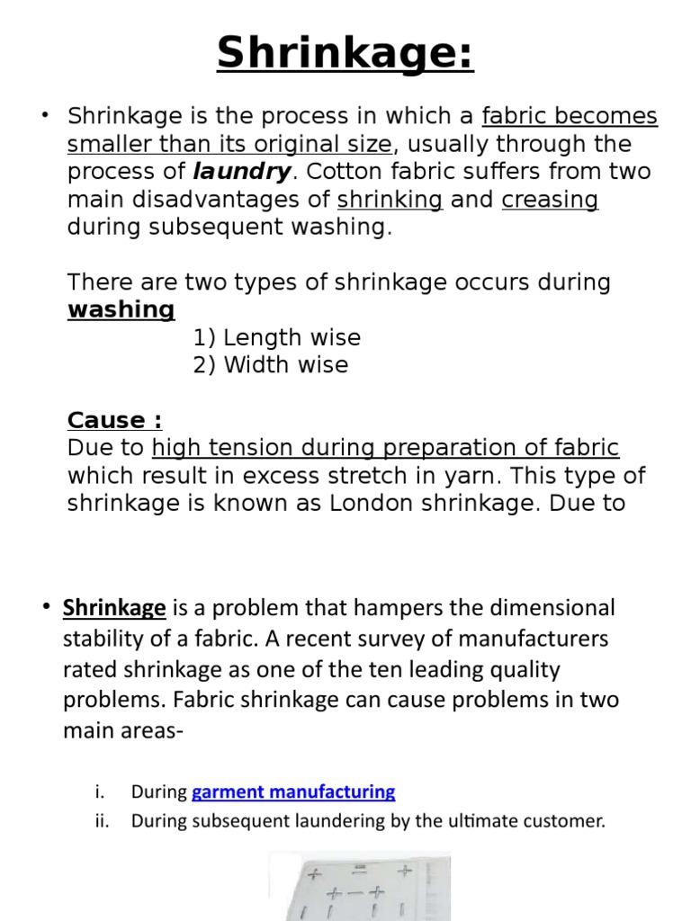 Shrinkage | PDF | Materials Science | Clothing