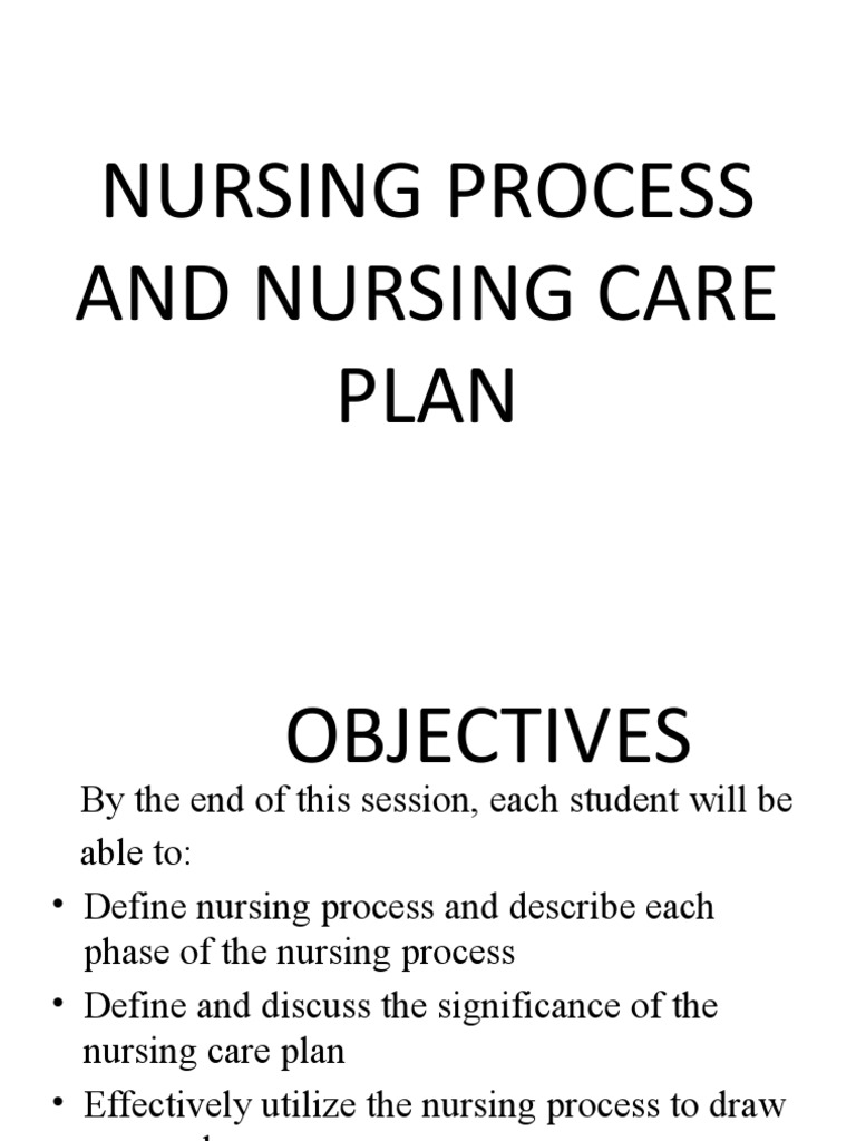 Nursing Process And Nursing Care Plan Pdf Nursing Health Care
