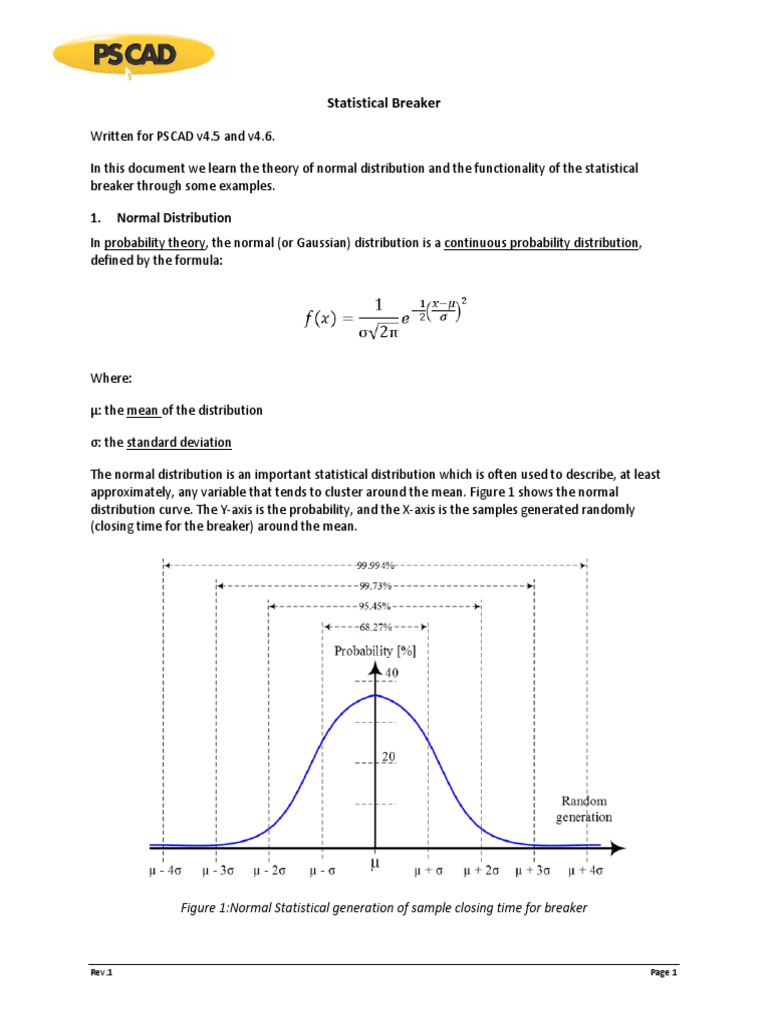 Statistical Breaker: 1. Normal Distribution | PDF | Normal Distribution ...