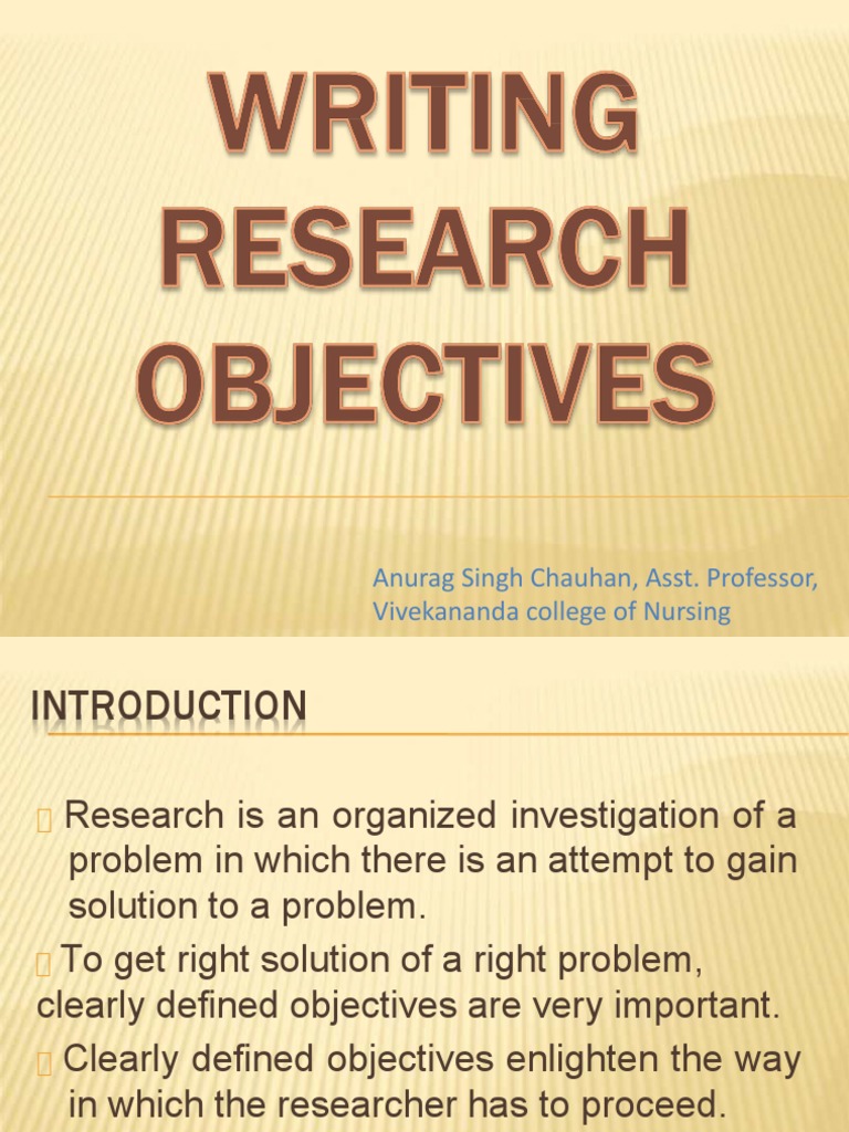 Writing Research Objectives | Download Free PDF | Hypothesis | Methodology