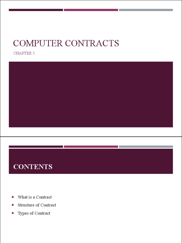 Computer Contracts-Chap5 | PDF | Specification (Technical Standard ...