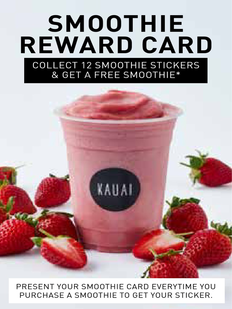 Kauai Netherlands Smoothie Card | PDF
