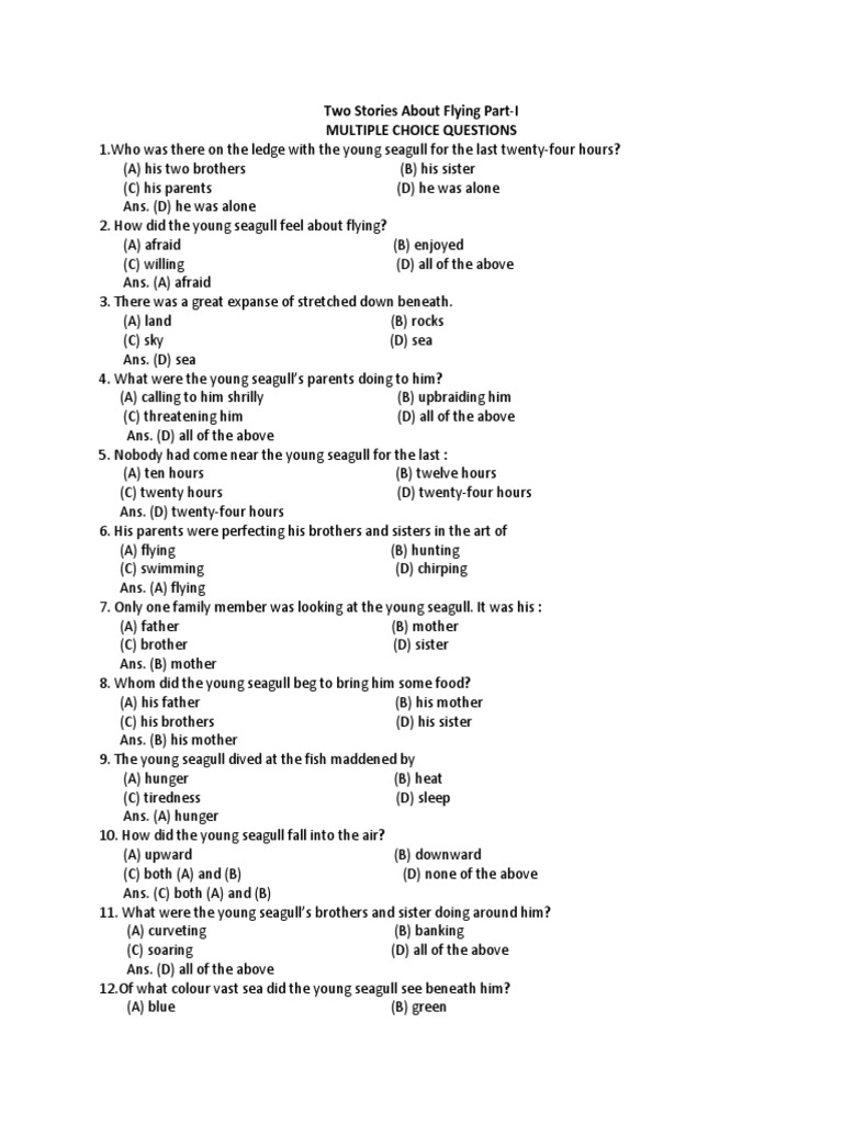 Two Stories About Flying Part 1 PDF | PDF | Airplane | Gull