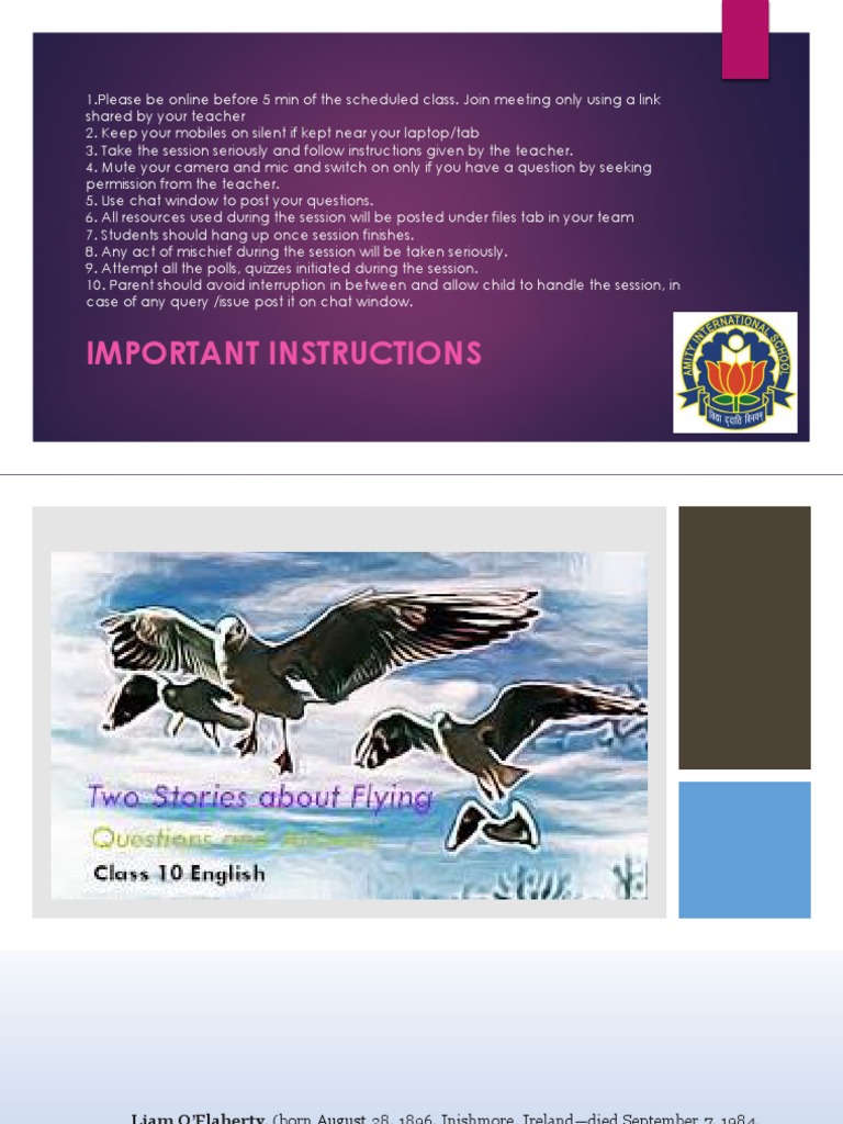 Two Stories About Flying-Part 1 PDF | PDF | Birds