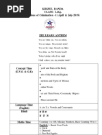 CBSE Syllabus For KG Class PDF | PDF | Nature