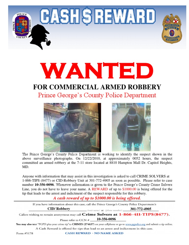 Armed Robbery Suspect Identification Needed | PDF