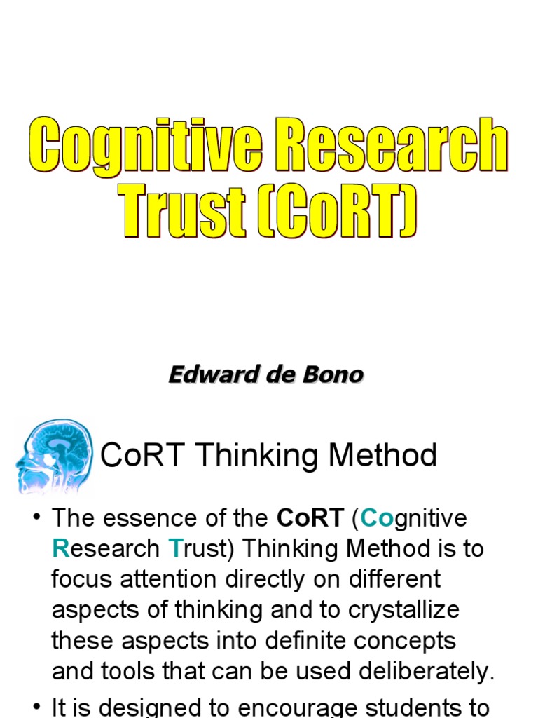 CoRT Thinking Tools Overview | PDF | Communication | Cognition