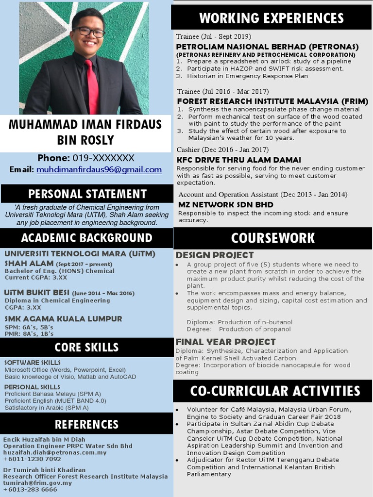 Contoh Resume Iman Firdaus Rosly PDF | Download Free PDF | Business | Nature