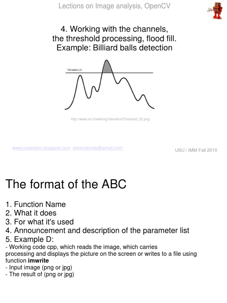 OpenCV Lections: 4. Working With The Channels, The Threshold Processing ...