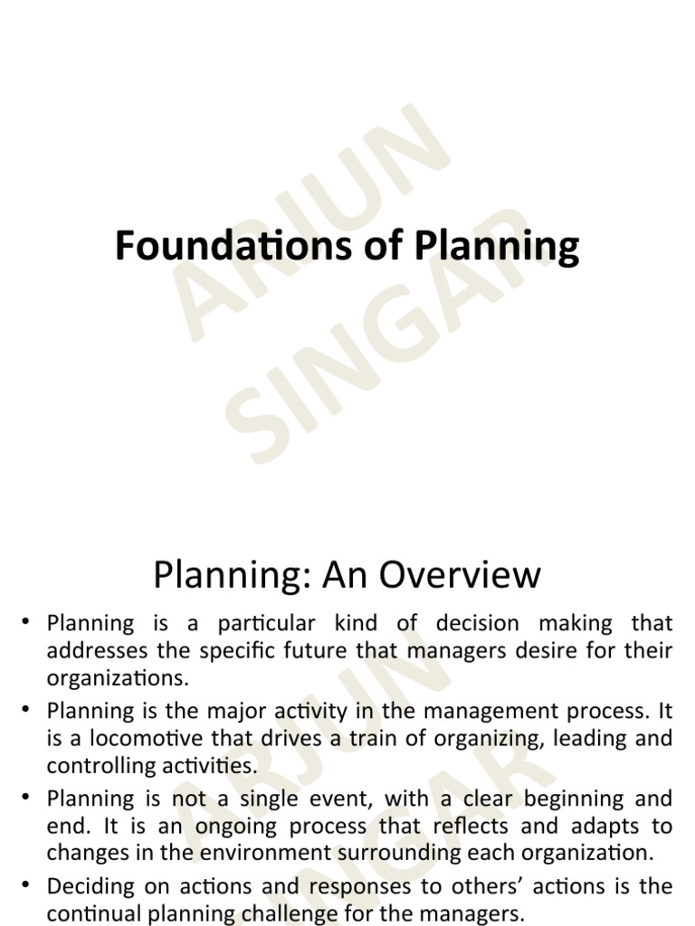 02A MOB - Foundations of Planning | PDF | Strategic Management ...
