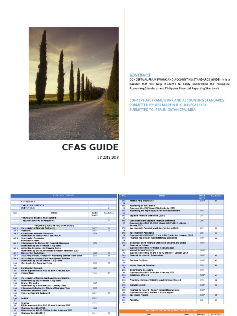 Cfas Guide Rex Martin B Guce Bsa12kb1 | PDF | International Financial Reporting Standards ...
