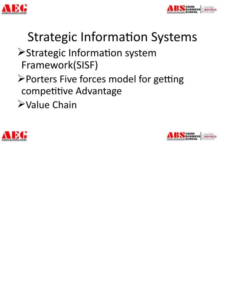 Strategic Information Systems | PDF | Computers | Technology & Engineering