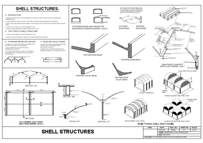 Shell Structure 1 | PDF | Vault (Architecture) | Beam (Structure)