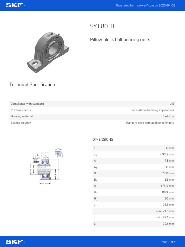 Syj 80 TF: Pillow Block Ball Bearing Units | PDF | License | Intellectual Works
