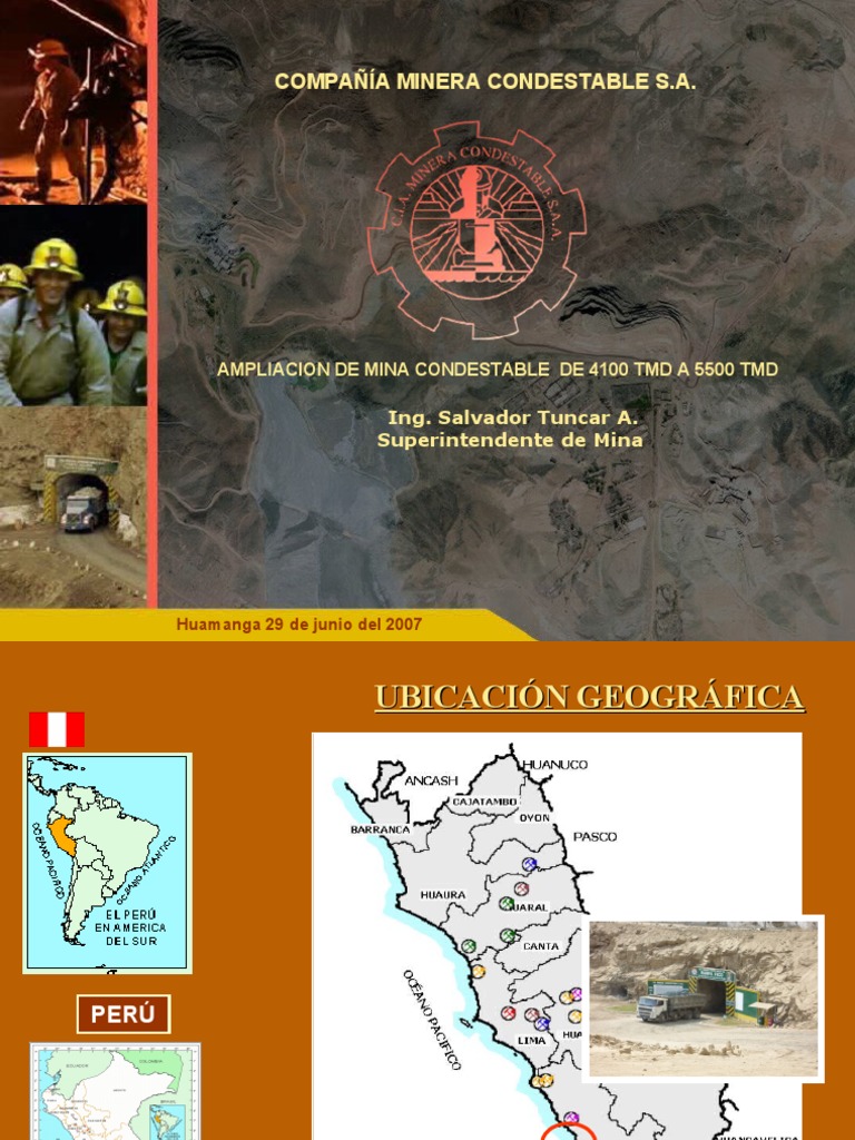 Ampliacion de Mina Condestable de 4100 TMD A 5500 TMD | PDF | Recurso ...
