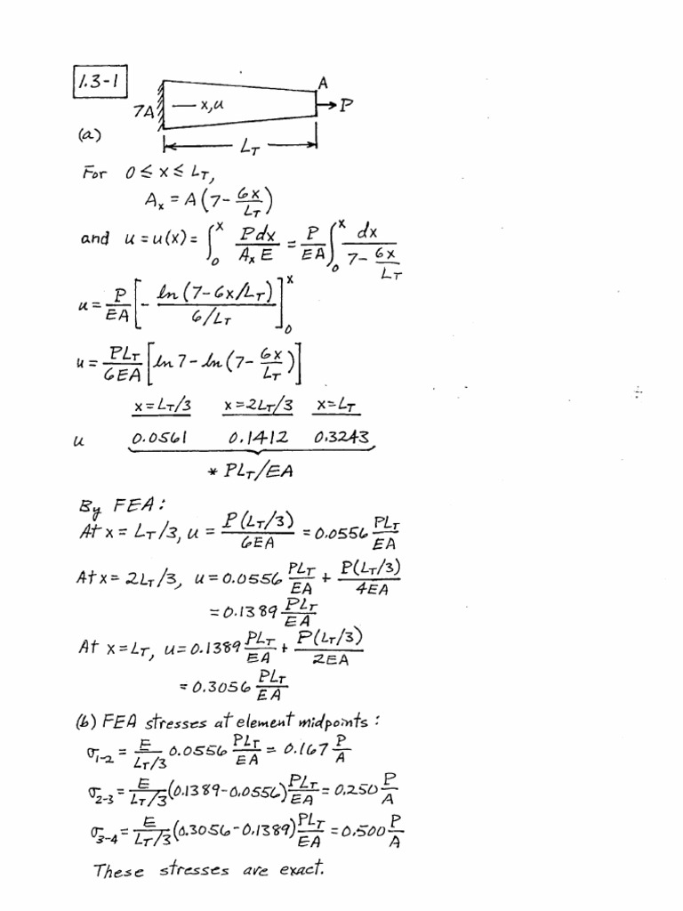 Solutions Manual To Concepts Applications of Finite Element Analysis by Cook Malkus Plesha Witt ...