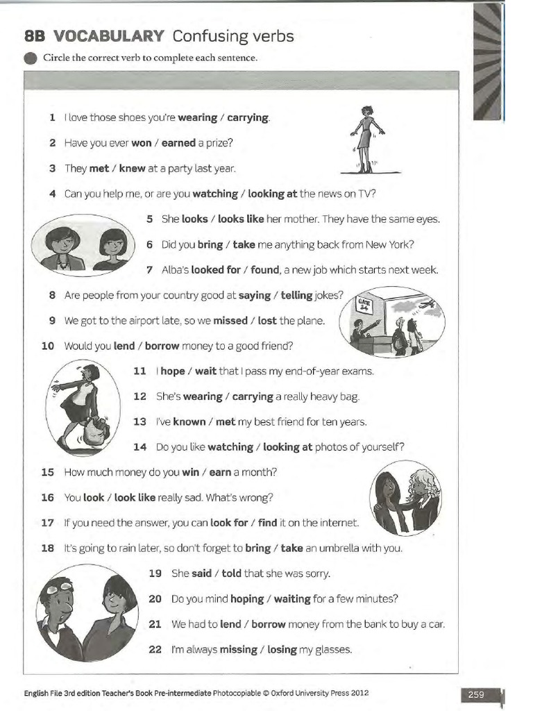 Confusing Verbs Practice | PDF