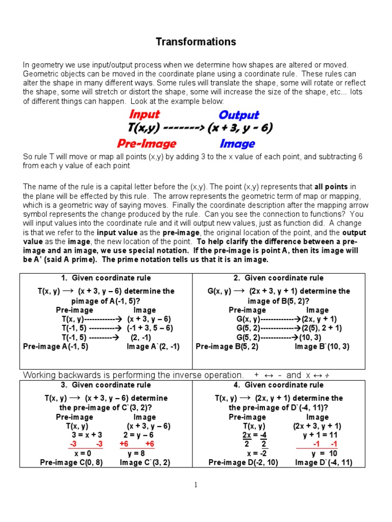 2015 Transformations Answers PDF | PDF | Shape | Triangle
