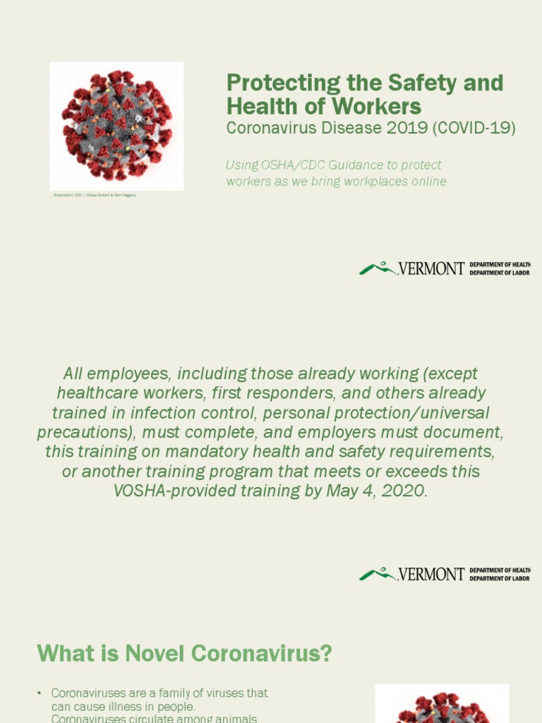 Protecting The Safety and Health of Workers VOSHA COVID FINAL ...