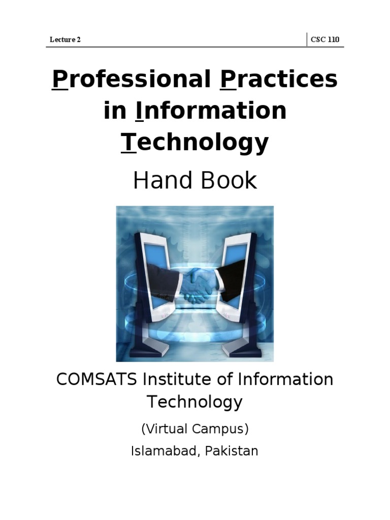 Professional Practices in Information Technology: Hand Book | PDF ...