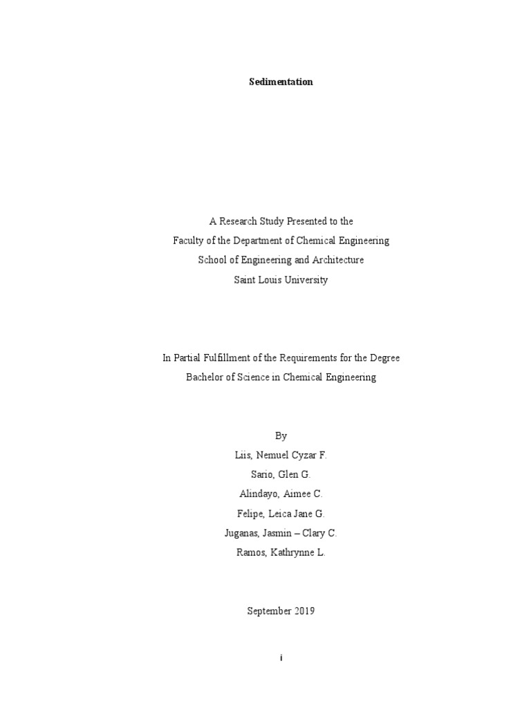Sedimentation Experiment | PDF | Filtration | Unit Operations