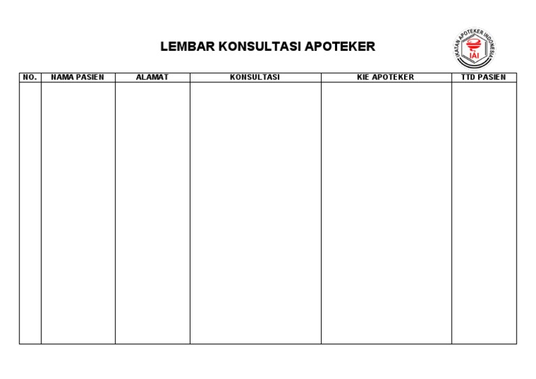 Lembar Konsultasi Apoteker | PDF