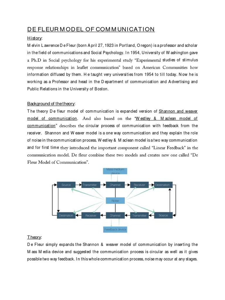 De Fleur Model PDF | PDF | Target Audience | Communication