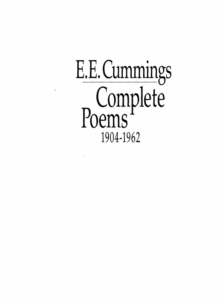 Complete Poems (E. E. Cummings) PDF | PDF