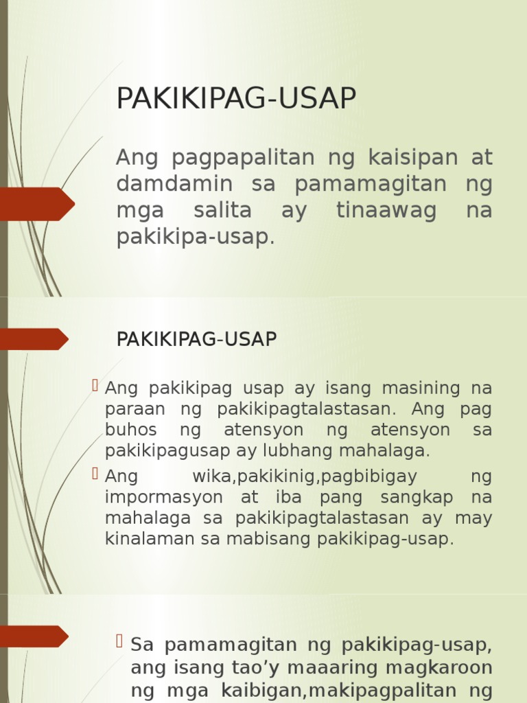 Pakikipag Usap | PDF