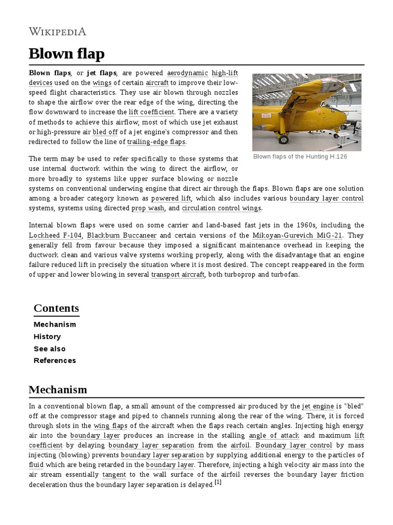 Blown Flap: Blown Flaps, or Jet Flaps, Are Powered Aerodynamic High ...