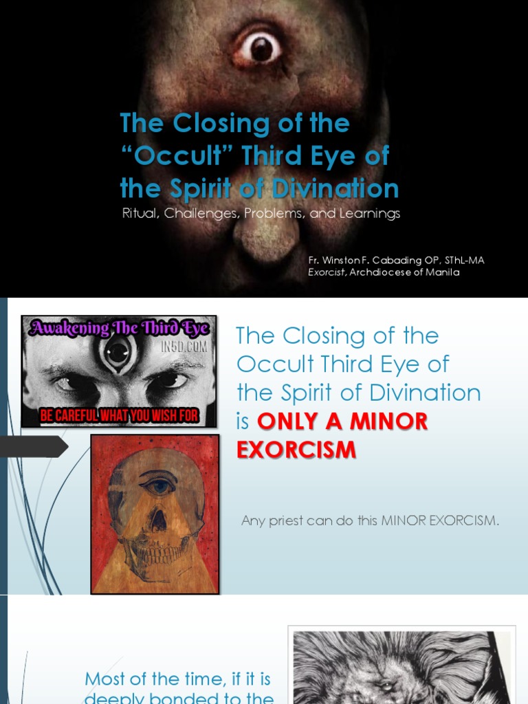 The Closing of The Occult Third Eye - Challenges PDF | PDF | Exorcism ...