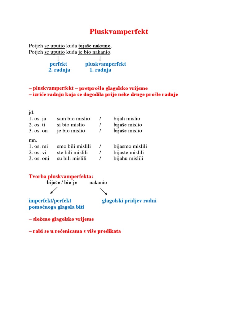 Pluskvamperfekt PDF | PDF