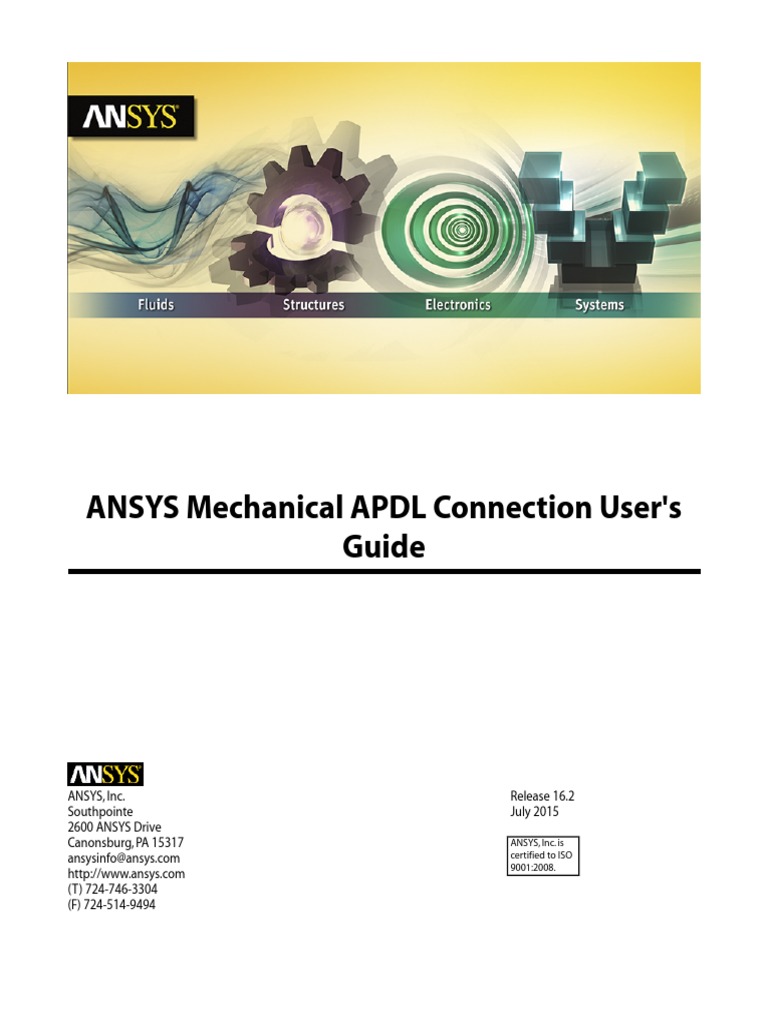 ANSYS Mechanical APDL Connection Users Guide | Trademark | Computer ...