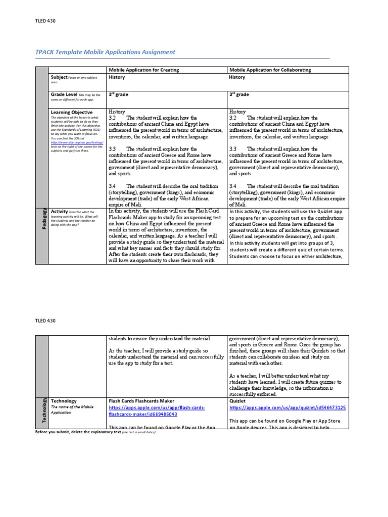 Tpack App Review Template | PDF | Flashcard | Mobile App