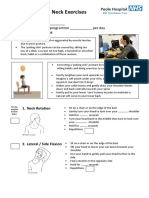 Cervical Home Exercise | PDF | Anatomical Terms Of Motion ...