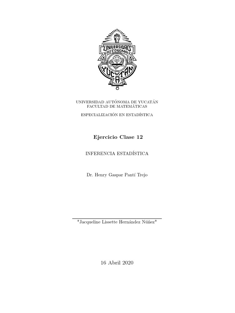 Ejercicio12 Jacqueline Hernandez | PDF | Media | Distribución normal