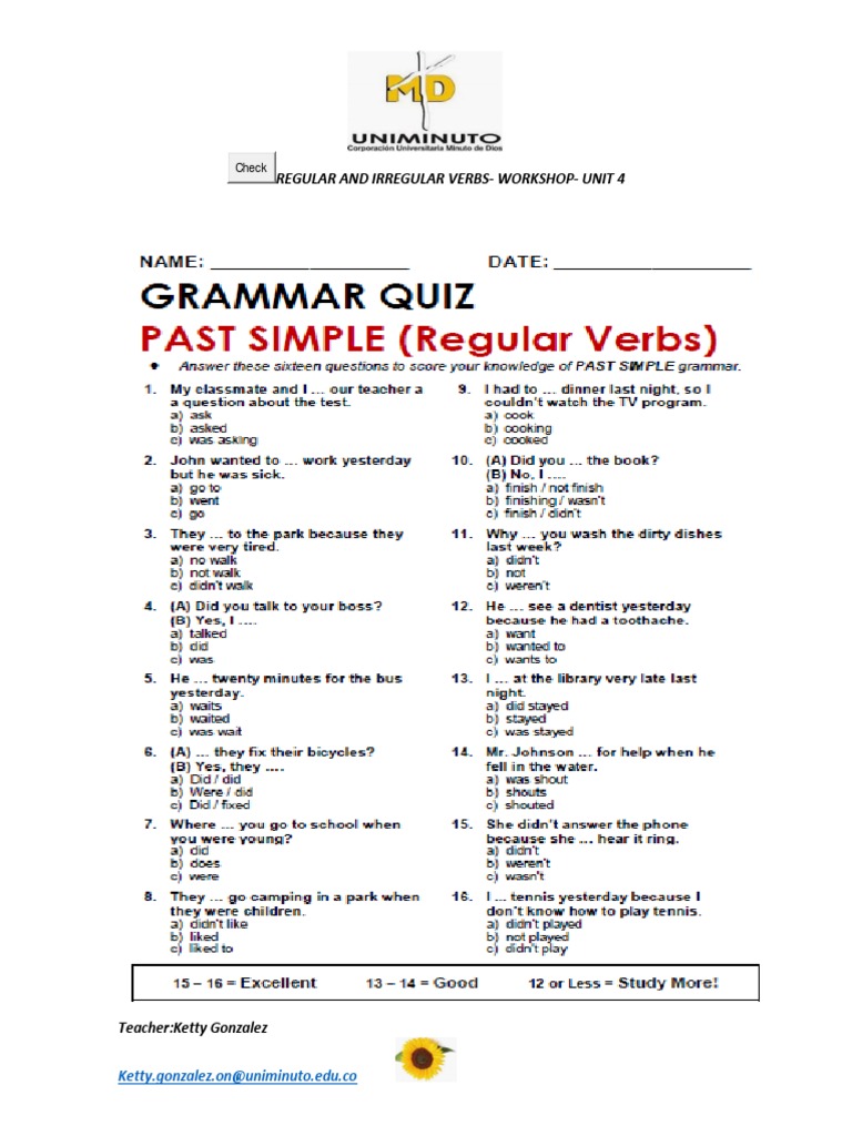 REGULAR AND IRREGULAR VERBS. WORKSHOP .ENGLISH 2docx PDF | PDF